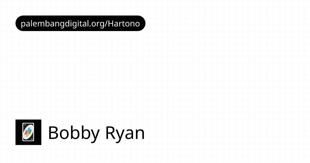 Hartono (Bobby Ryan) · Palembang Digital